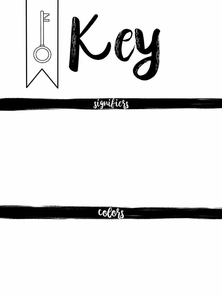 Bullet Journal Key With Color Coding Section | PDF
