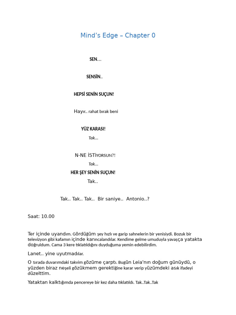 Mind's Edge - Chapter 0 | PDF