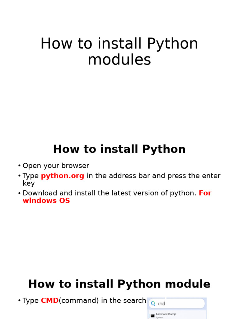 Install Python Modules Guide | PDF