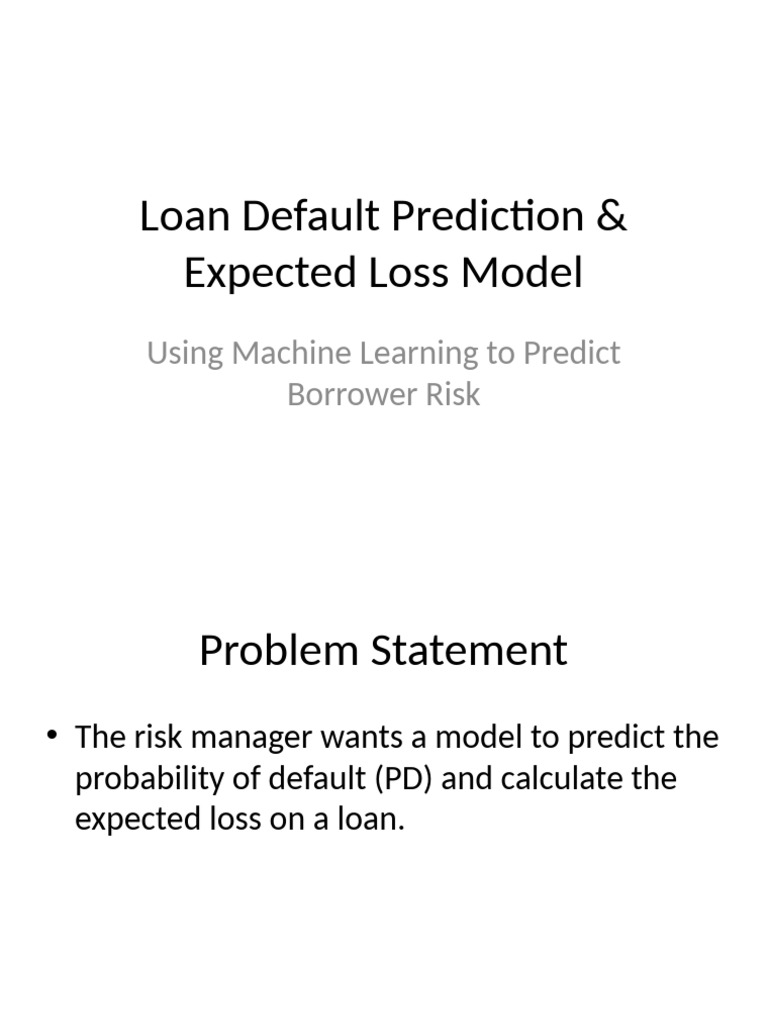 Loan Default Model | PDF