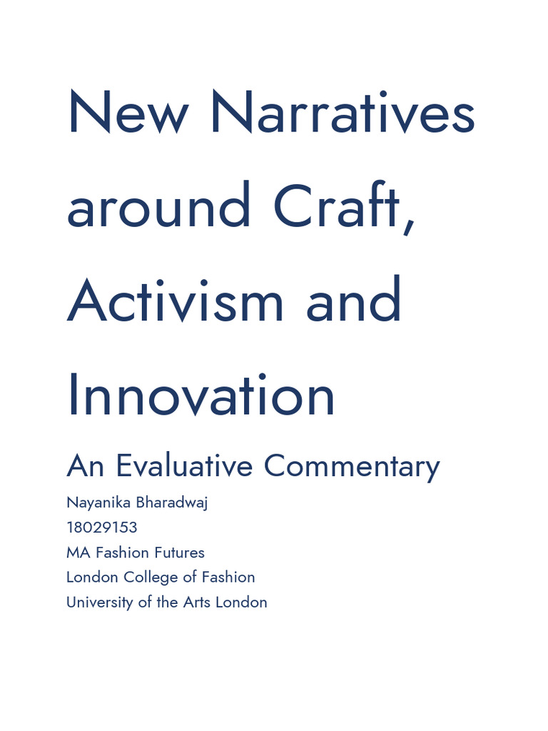 New Narratives Around Craft Activism and | PDF | Methodology