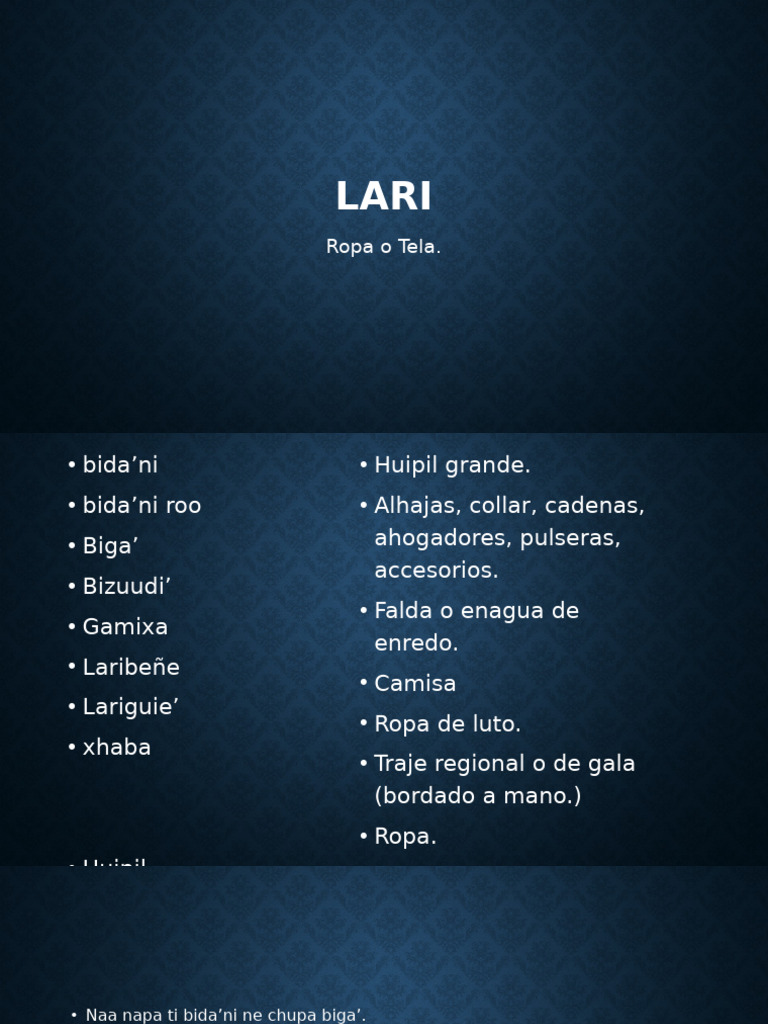 Ropa y Accesorios Tradicionales | PDF