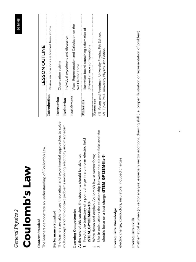 1 - Coulomb's Law | PDF