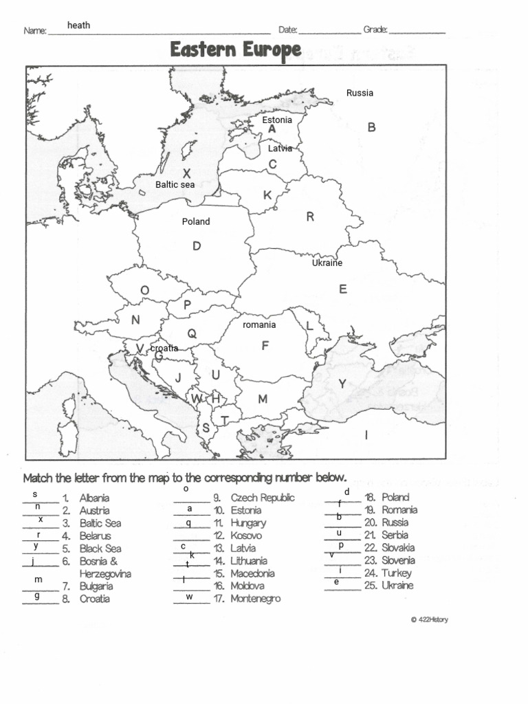Labeled Map of Eastern Europe | PDF