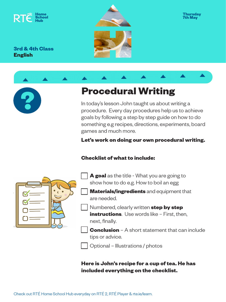 English Sample of Procedural Writing | PDF