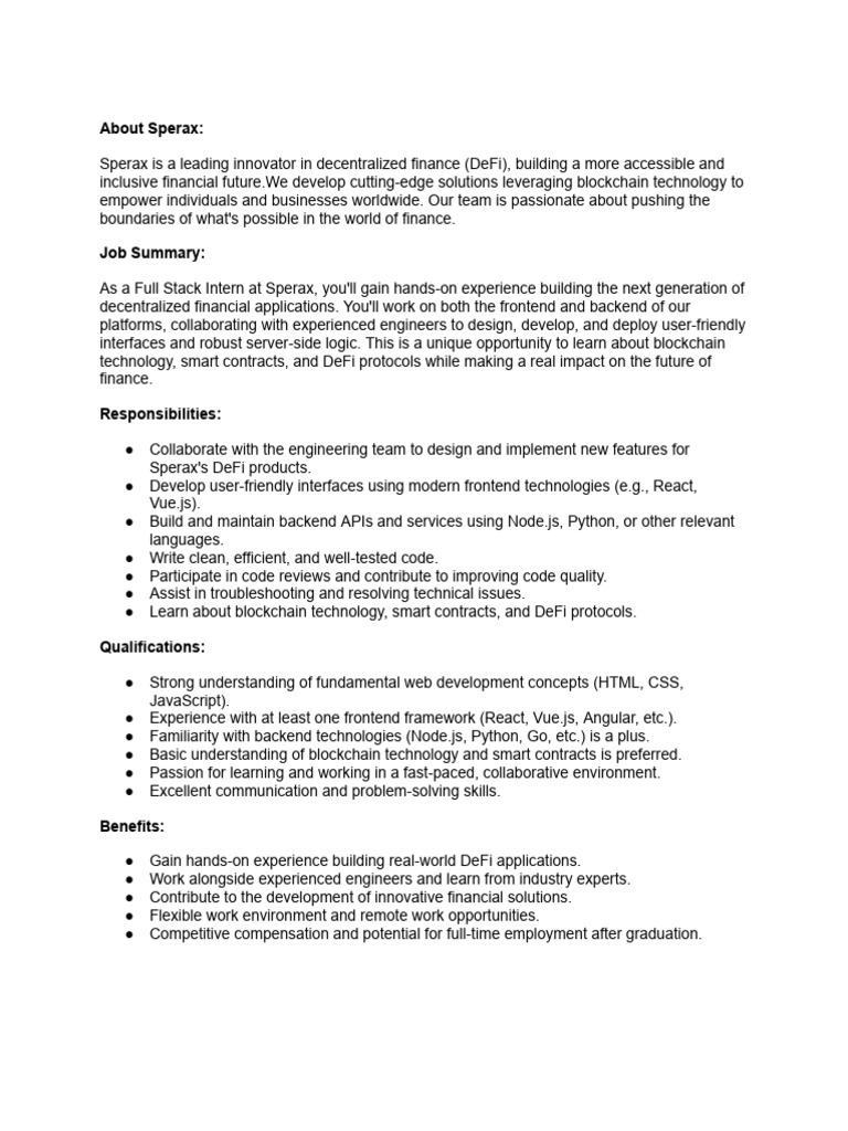 Full Stack Intern | PDF