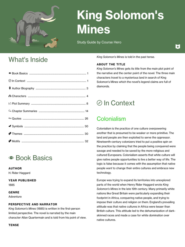 King-Solomons-Mines | PDF | H. Rider Haggard | Allan Quatermain