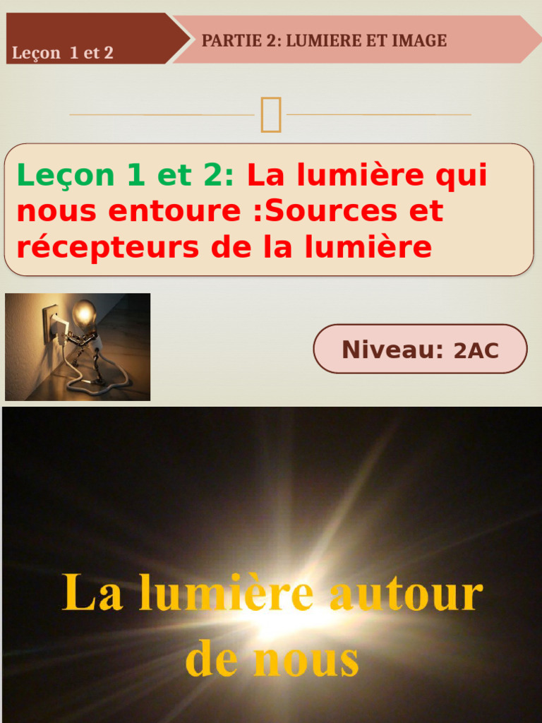 La lumière et ses récepteurs | PDF | Lumière | Effet photoélectrique