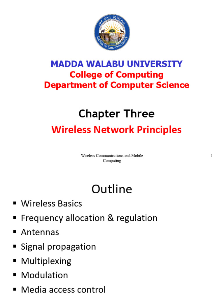 Chapter 3 Wireless Network Principles | PDF | Radio | Antenna (Radio)