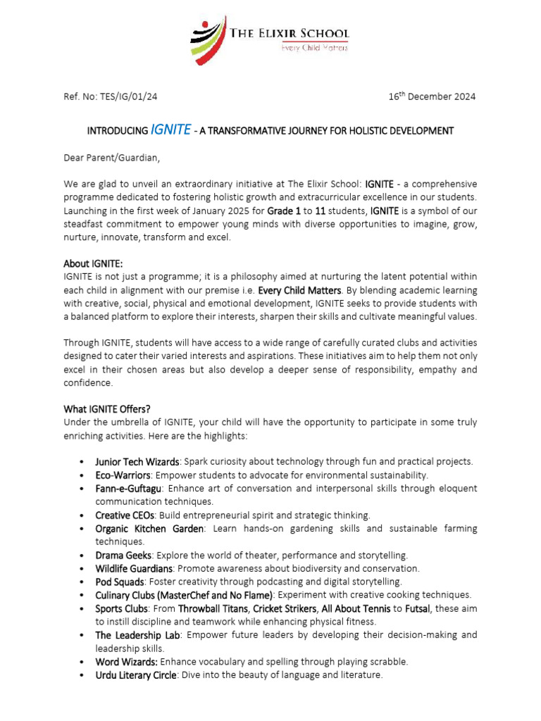 Launching of IGNITE Programme | PDF | Creativity | Leadership