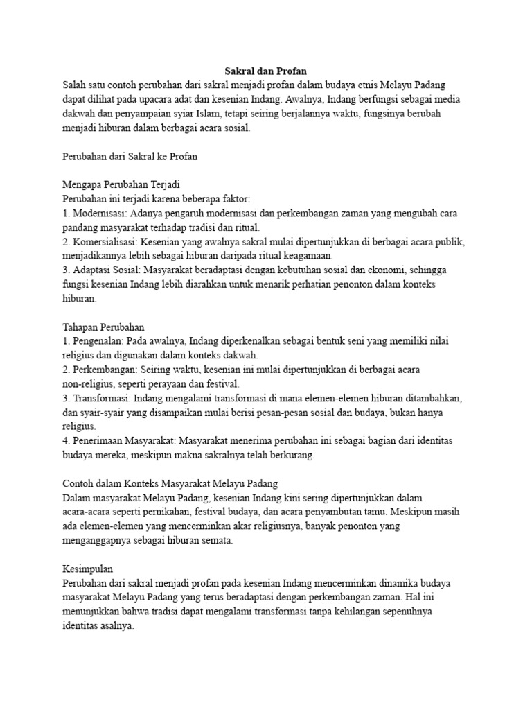 Transformasi Kesenian Indang | PDF