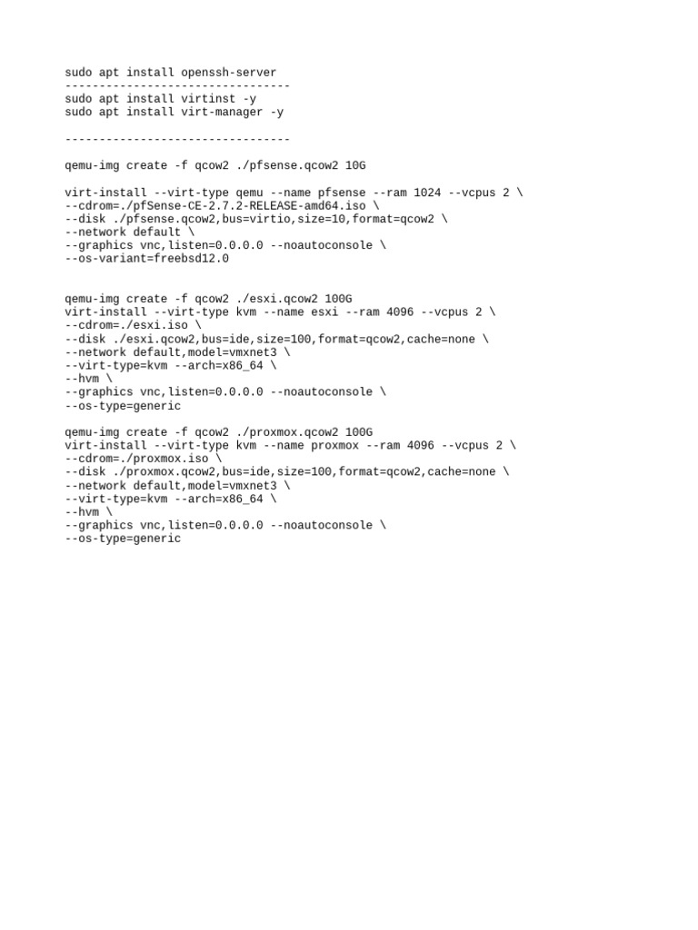 Commandes QEMU | PDF
