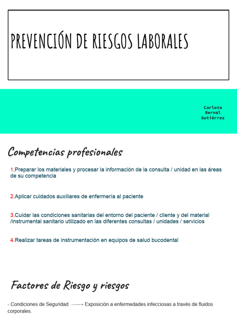 Prevención de Riesgos Laborales | PDF