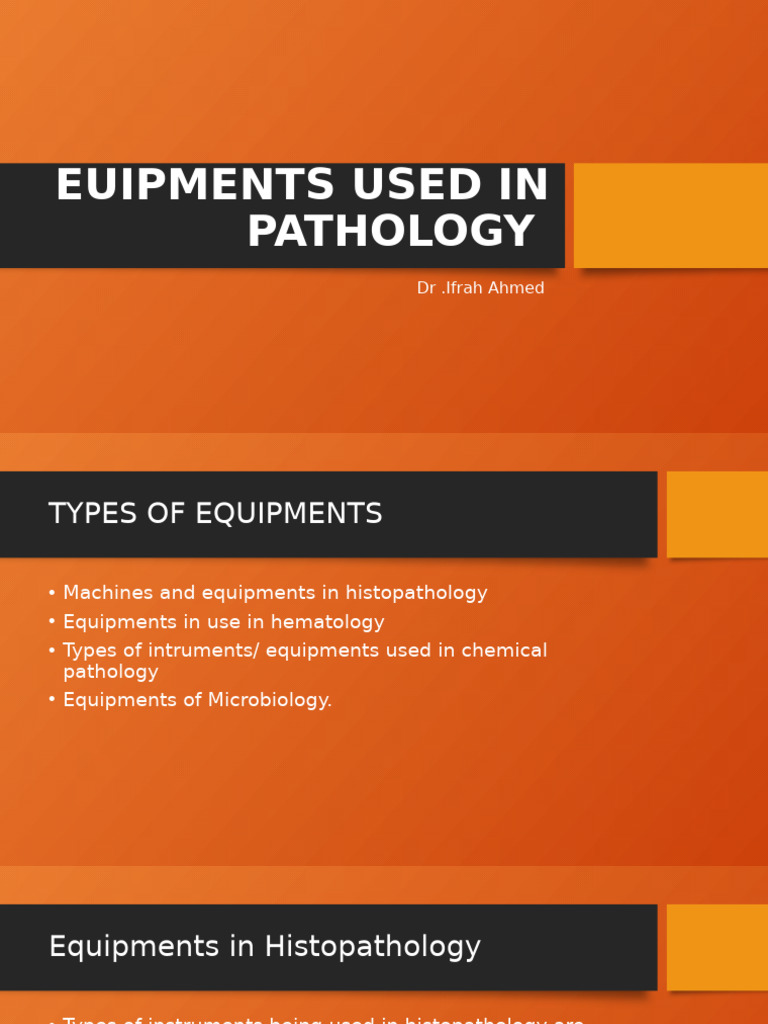 Essential Pathology Equipment Guide | PDF