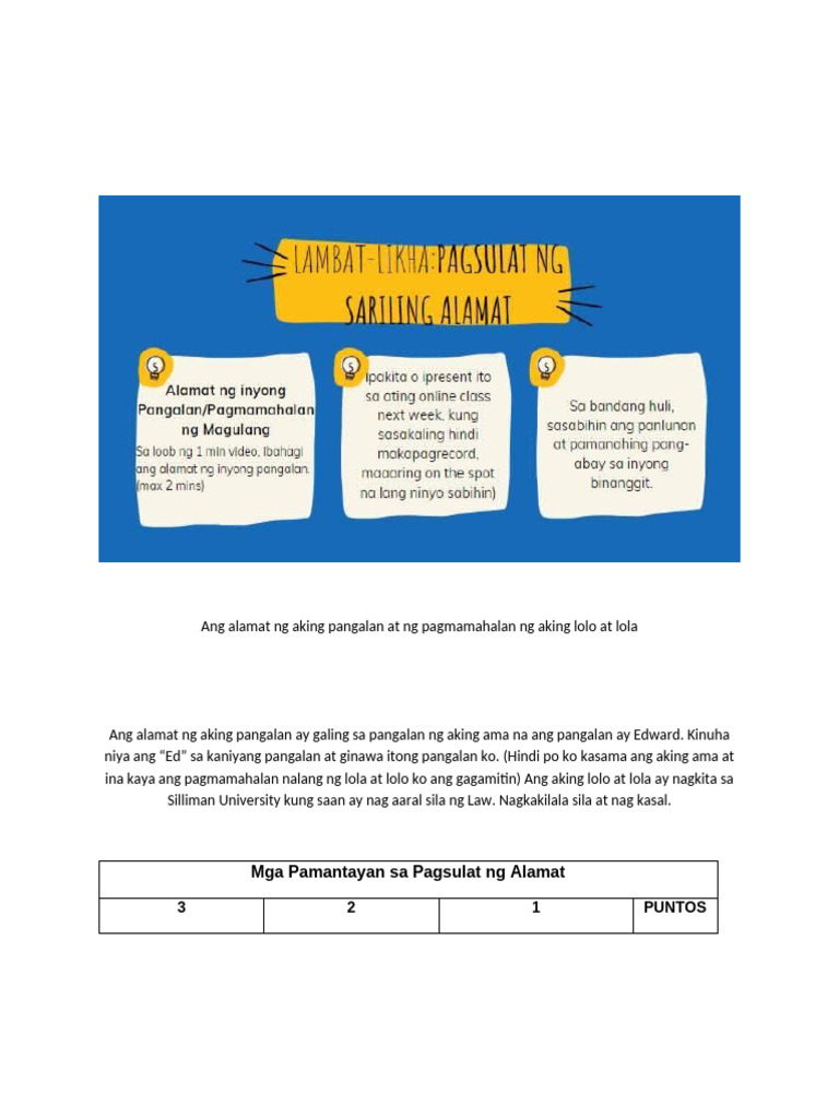 Aralin 4 - Post Activity | PDF