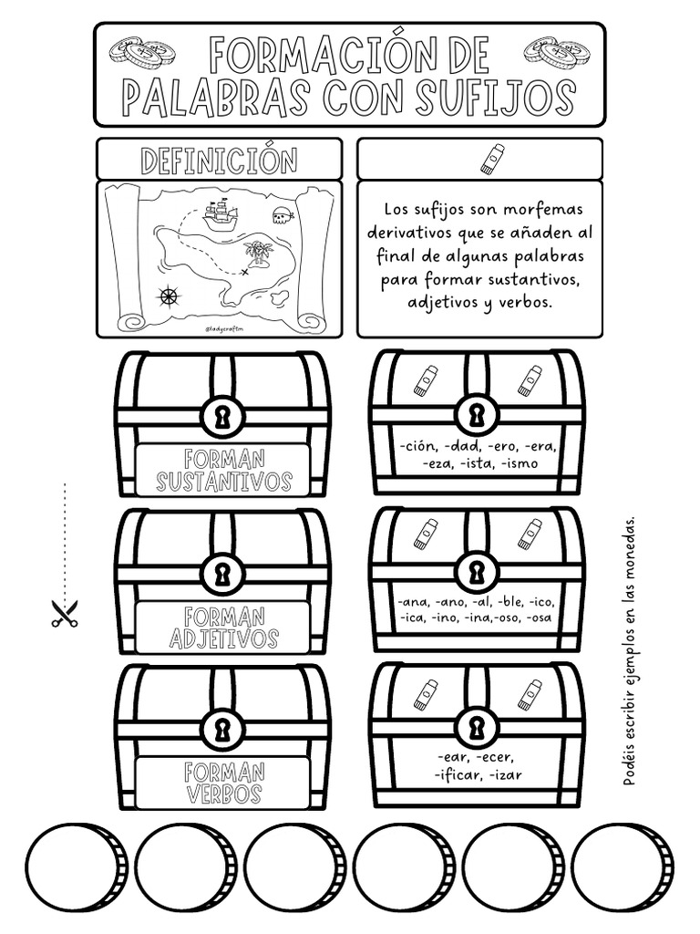 Formación de Palabras Con Sufijos Lapbook | PDF