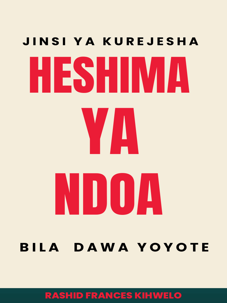 Heshima Ya Ndoa E-Book | PDF