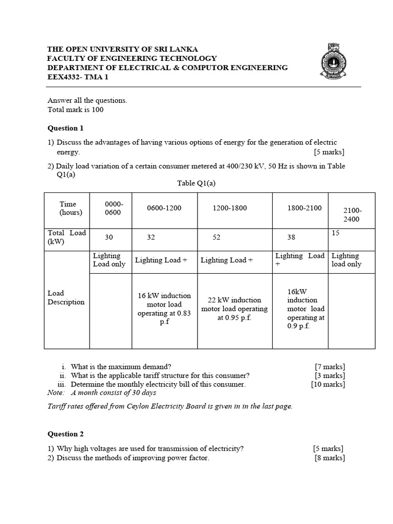 Tma 1 | PDF | Transformer | Ac Power