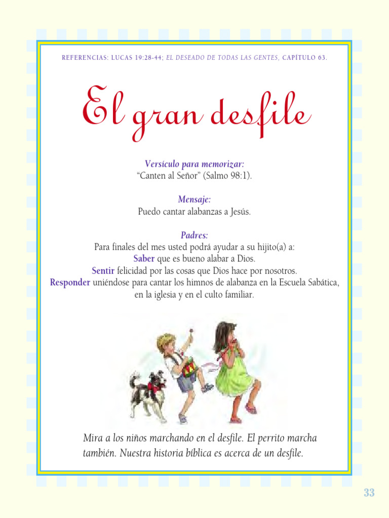 Cuna. Lección 3. El Gran Desfile | PDF