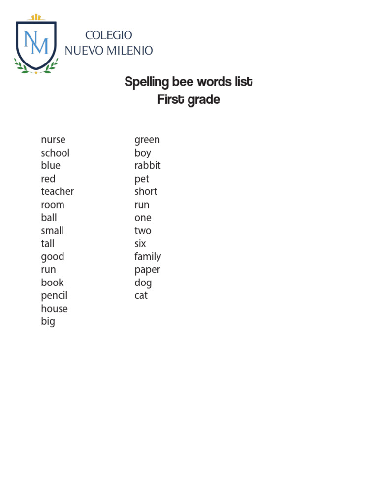 1st Spellingbee | PDF