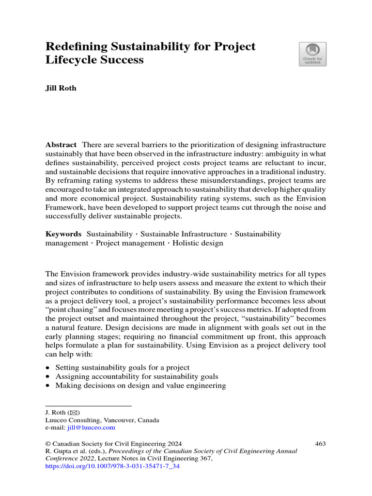 Redefining Sustainability For Project Lifecycle Success | PDF ...