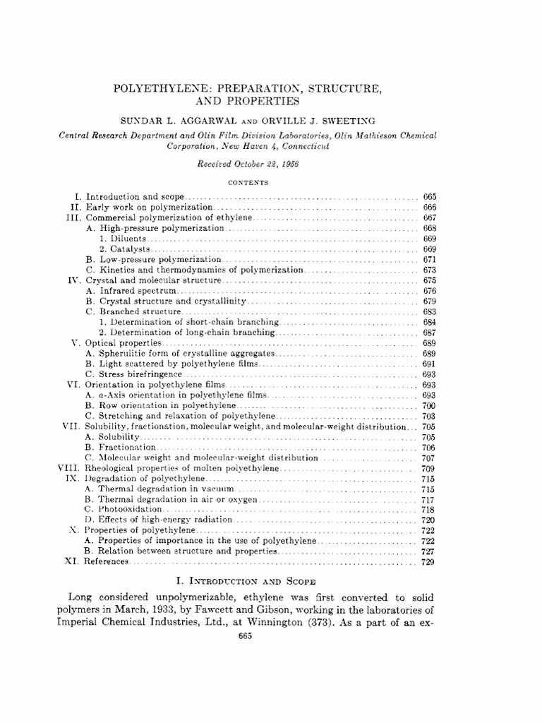 Polyethylene: A Chemist's Guide | PDF | Polyethylene | Absorption ...