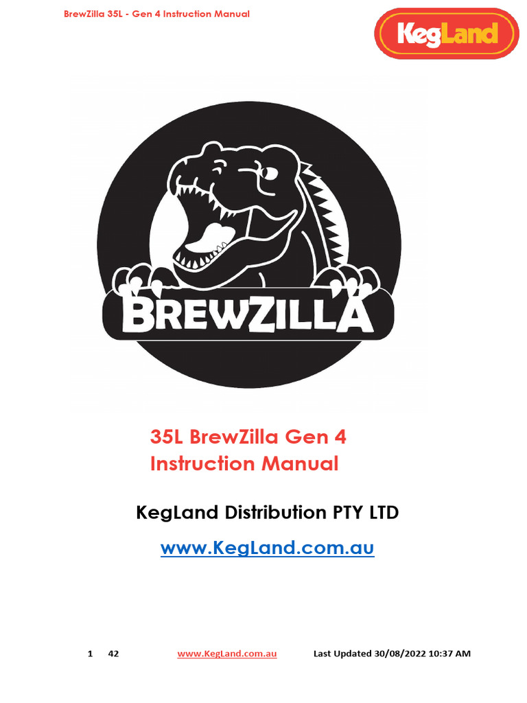 KL27434 - BrewZilla 35L Gen 4 Instruction Manual | PDF | Brewing | Brewery