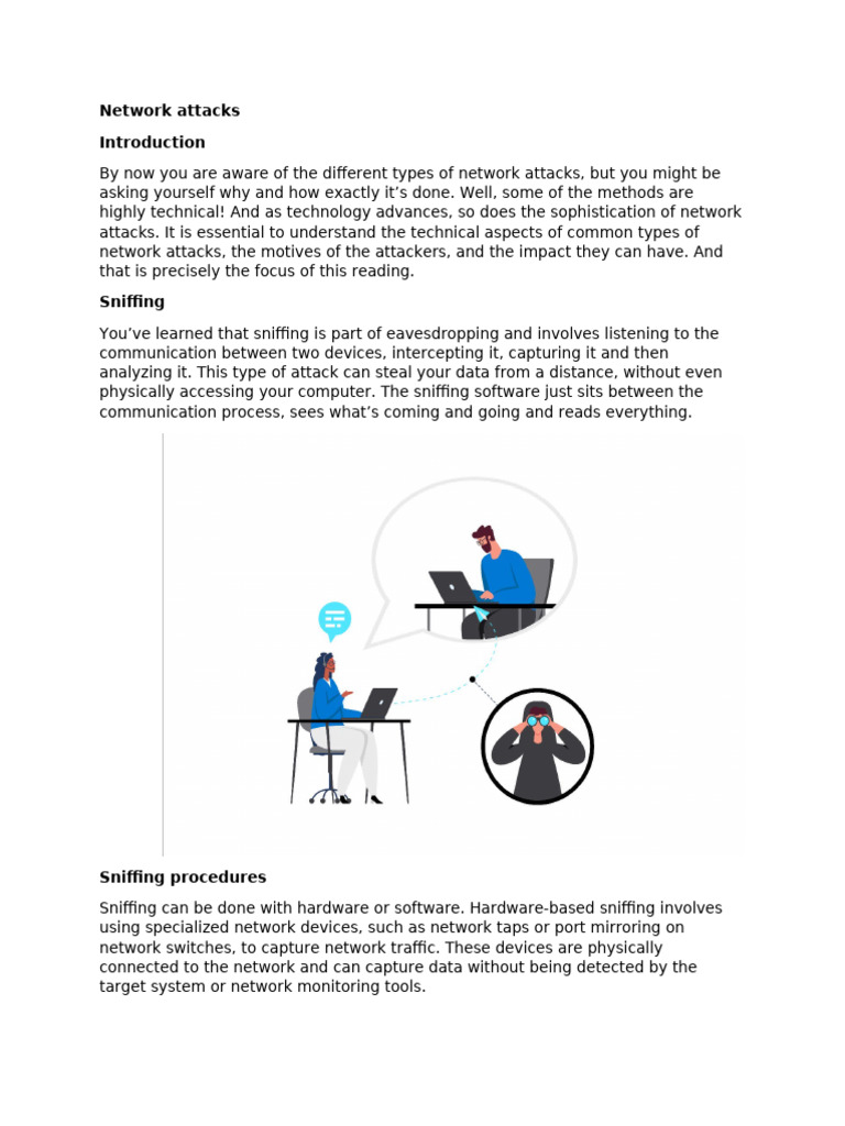 Network Attacks | PDF | Denial Of Service Attack | Computer Network