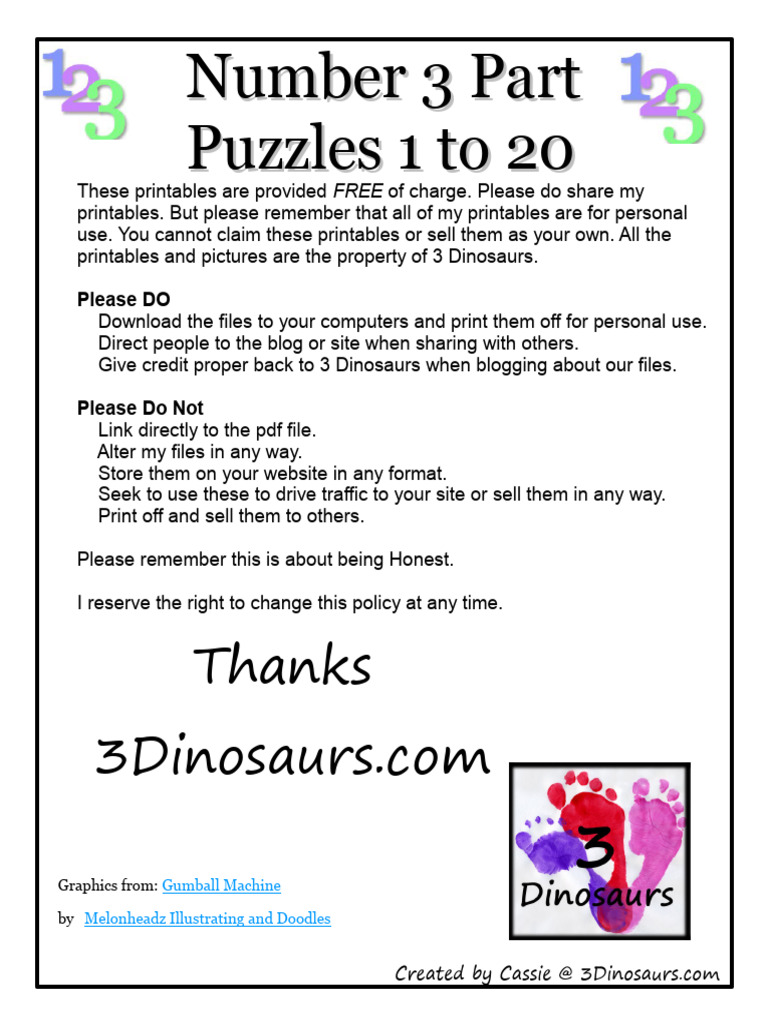 Number Puzzle 3part1 20 | PDF