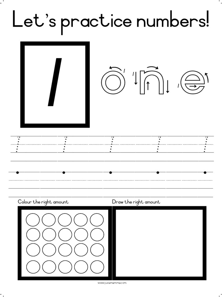 Lets Practice Numbers 1 To 10 | PDF