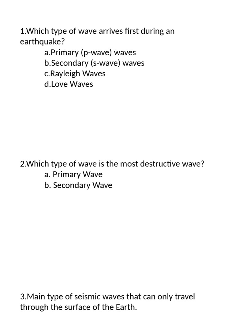 Crave The Wave - Test1 | PDF | Seismology | Waves