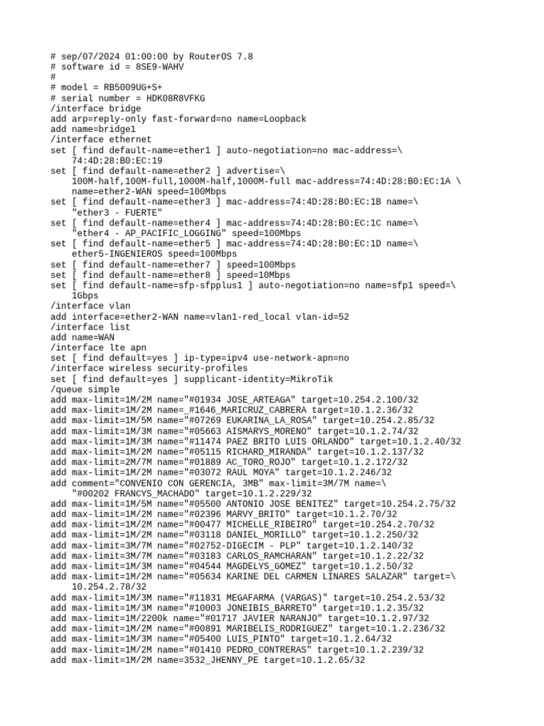 RouterOS 7.8 Configuration Guide | PDF | Internet Architecture | Network Protocols