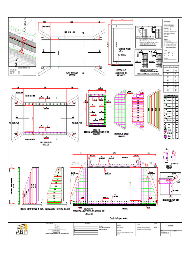 Plano Estructural Box Culvert 2x2-Presentacion-1 | PDF | Ingeniero civil