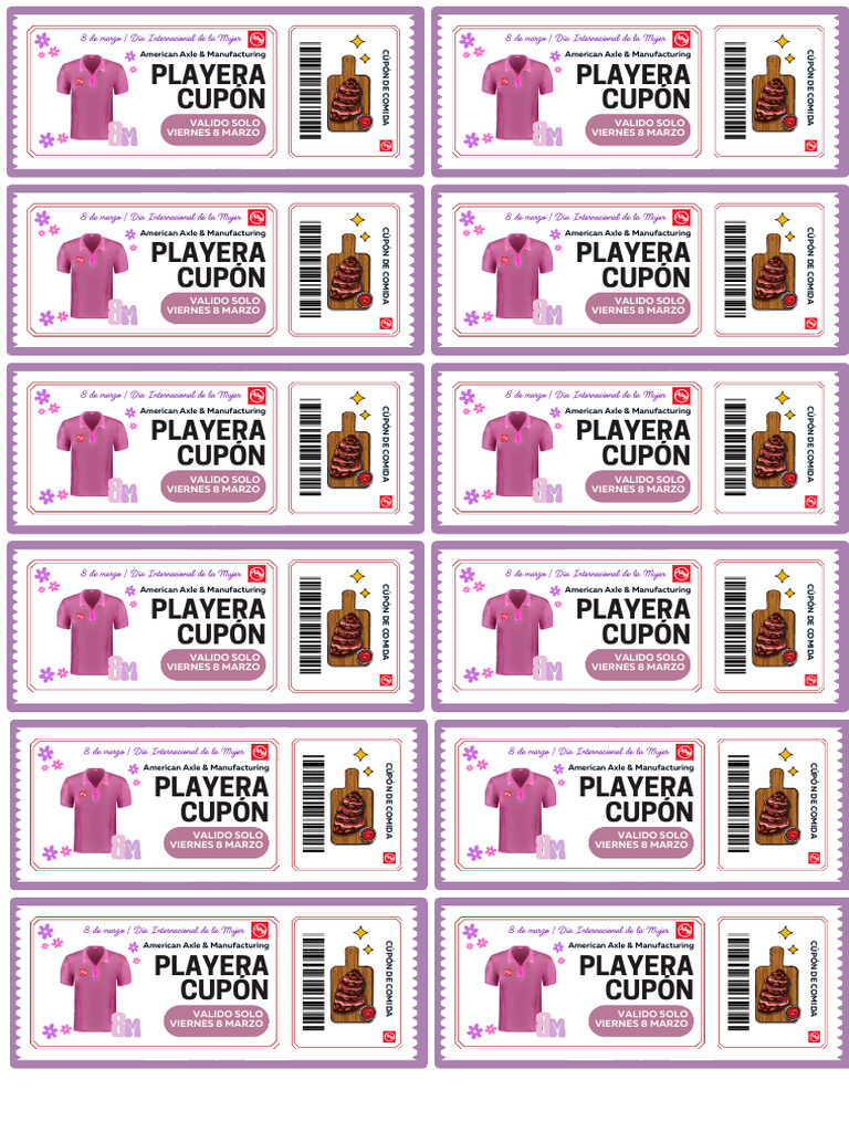 Cupónes Playeras 8M (2) | PDF