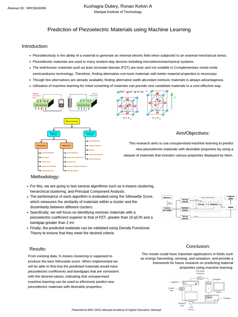 Predicting Piezoelectric Materials | PDF | Piezoelectricity | Machine Learning