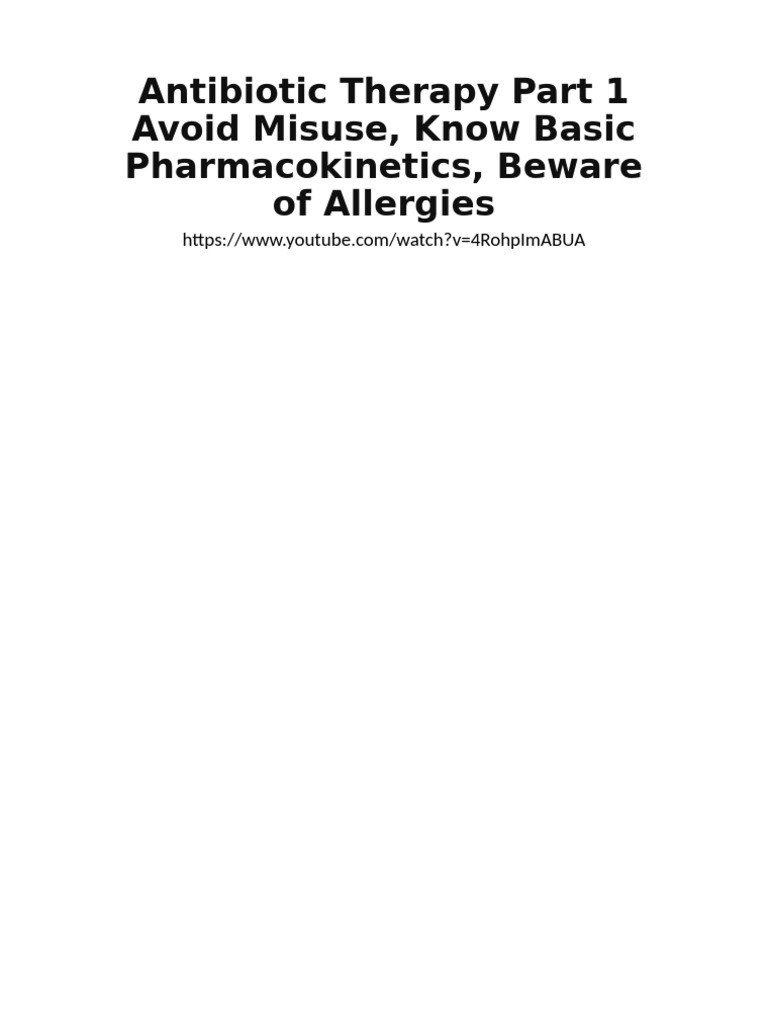 Antibiotics PowerPoint | PDF