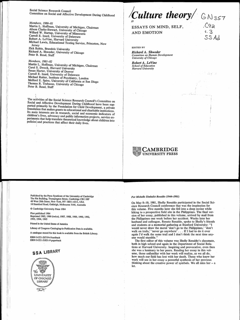 D'Andrade, Roy (1984) - Cultural Meaning Systems | PDF