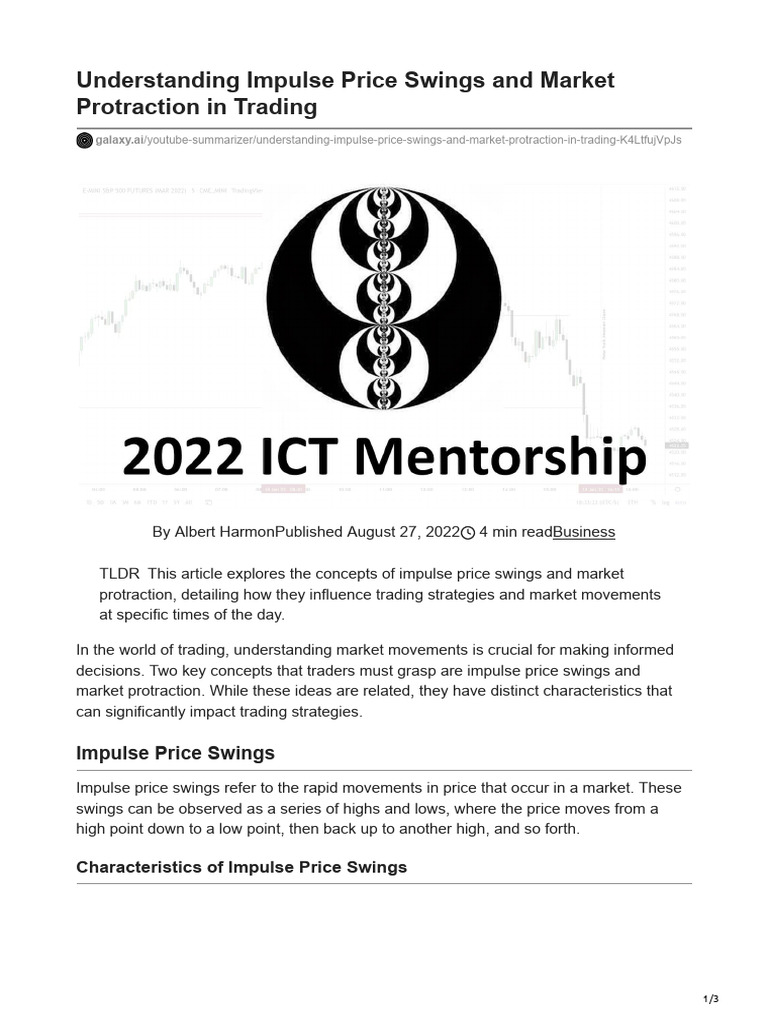 Impulse Price Swings in Trading Insights | PDF | Social Psychology ...