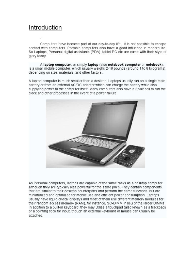 Introduction to Laptop Computers | PDF | Laptop | Booting