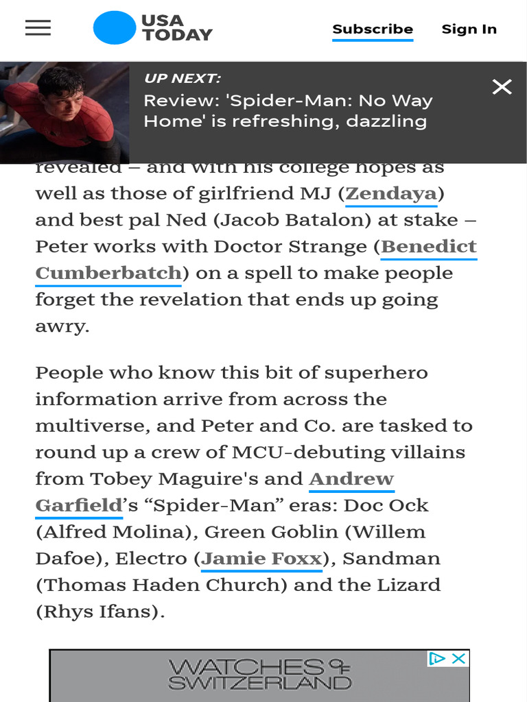 'Spider-Man' Spoilers All The Best 'No Way Home' | PDF