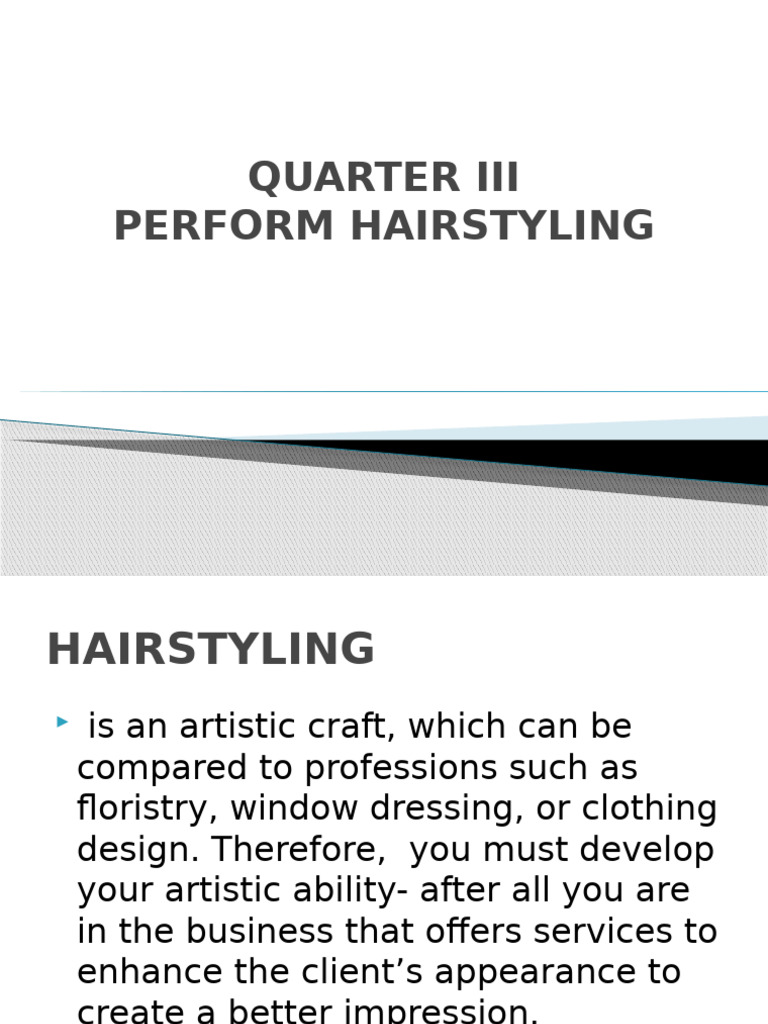 Essential Techniques in Hairstyling | PDF | Hairstyle | Beauty