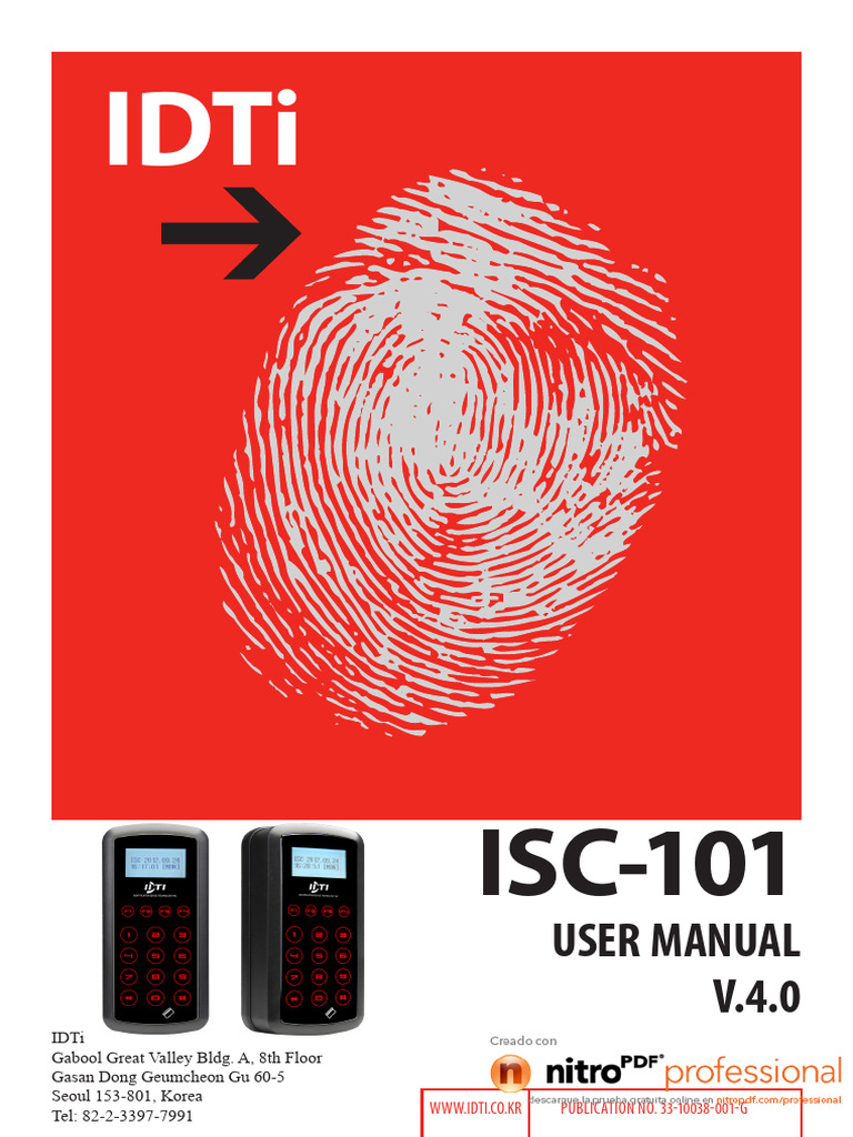 Isc-101a Manual v.r4 | PDF | Personal Identification Number | Computing