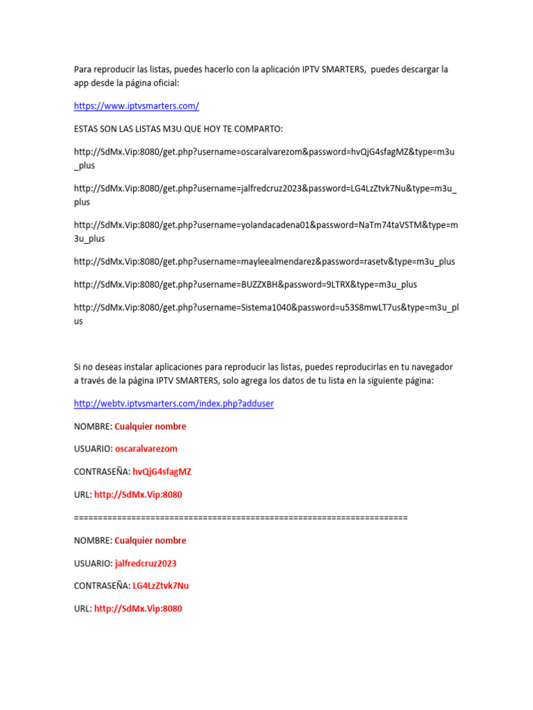 Listas M3u 12 09 2023 | PDF