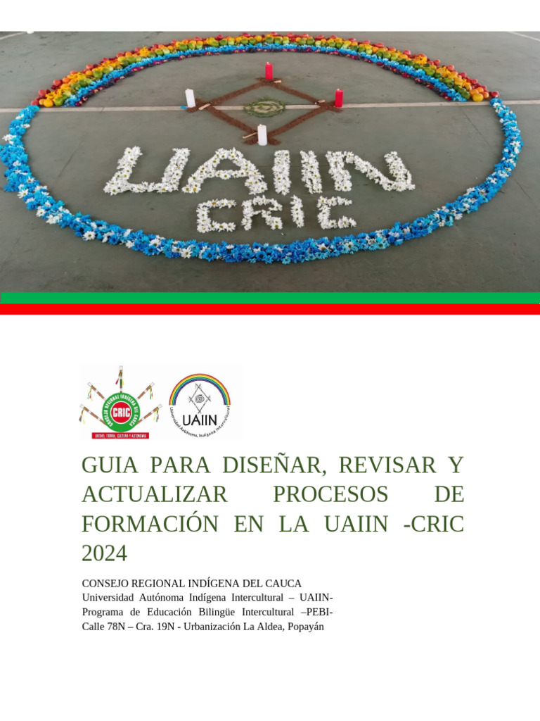 Guía para Procesos de Formación UAIIN 2024 | PDF | Evaluación | Pedagogía