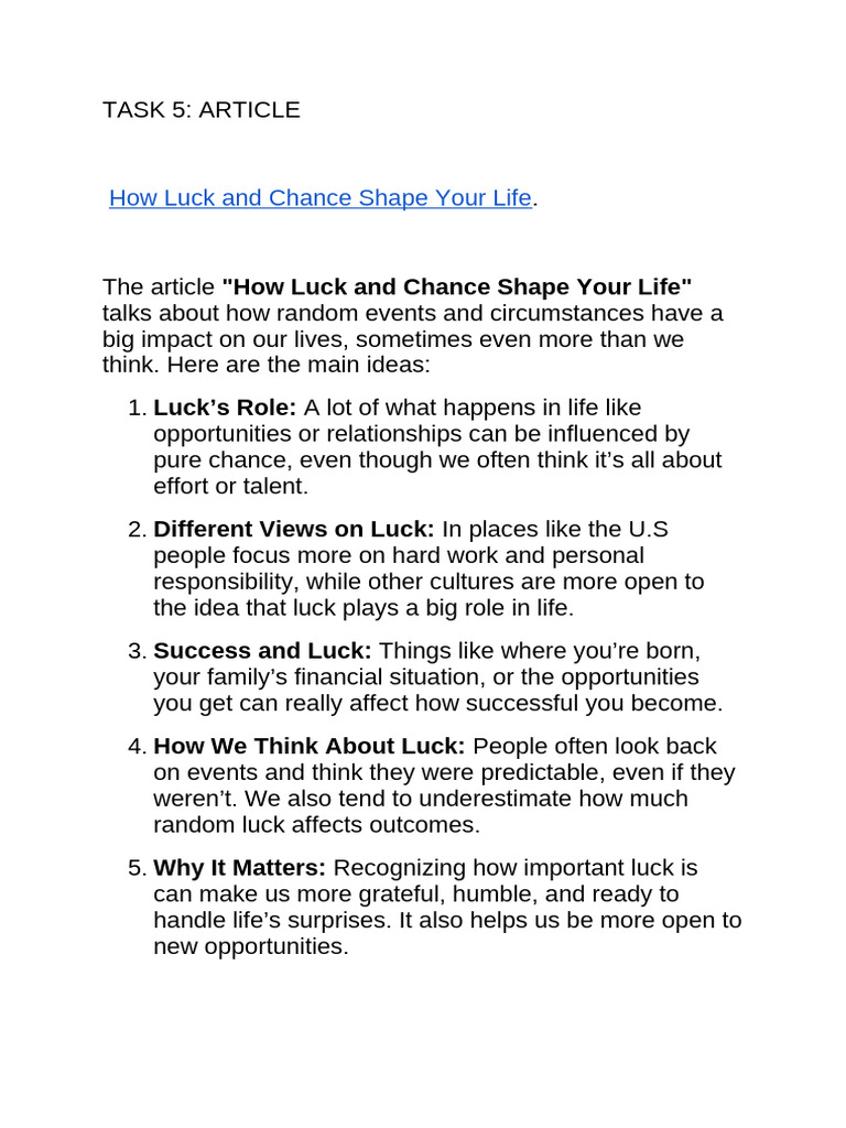 Task 5 - Article | PDF