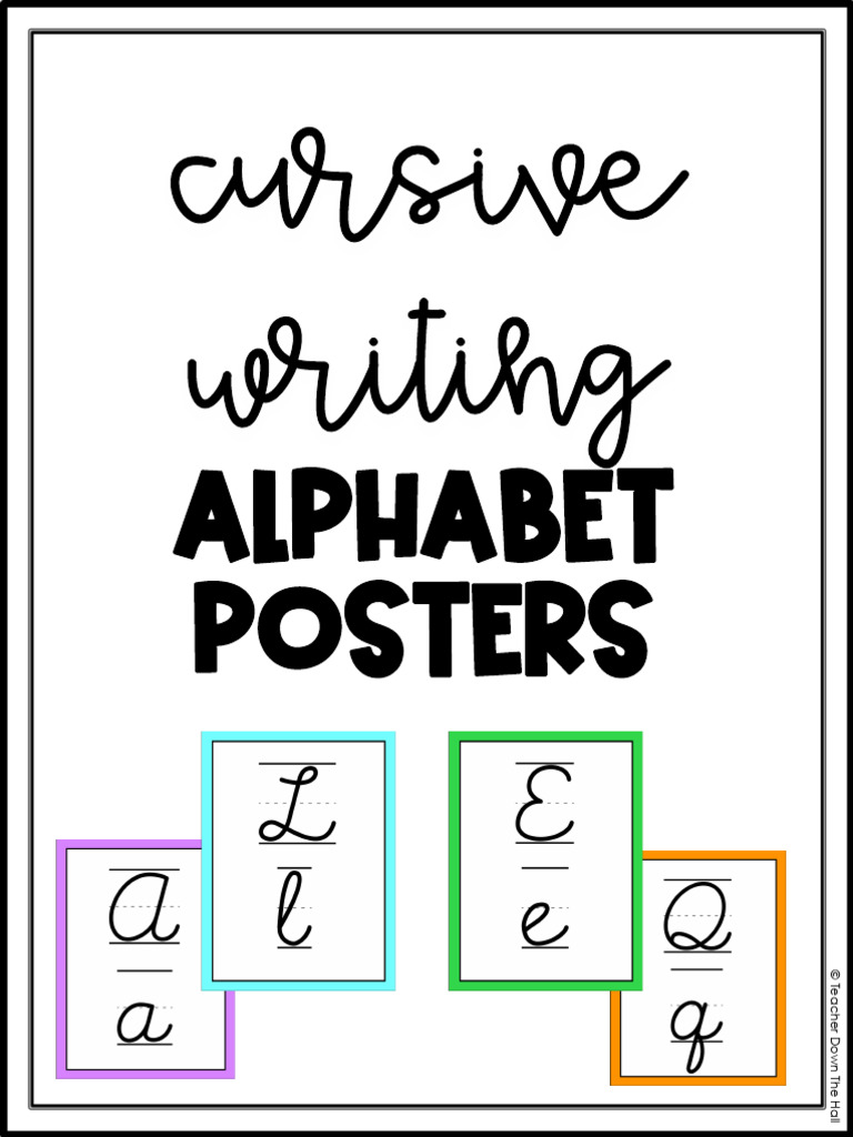 Cursive Writing Letter Posters Set | PDF