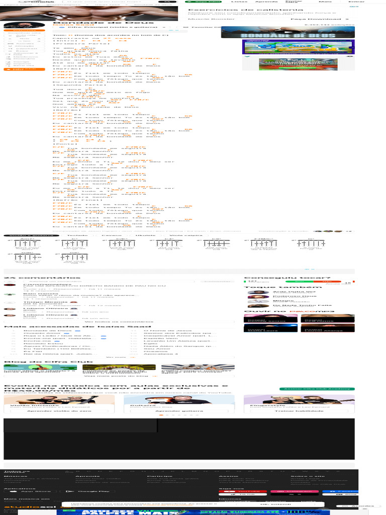 Cifra "Bondade de Deus" - Isaías Saad | PDF | YouTube