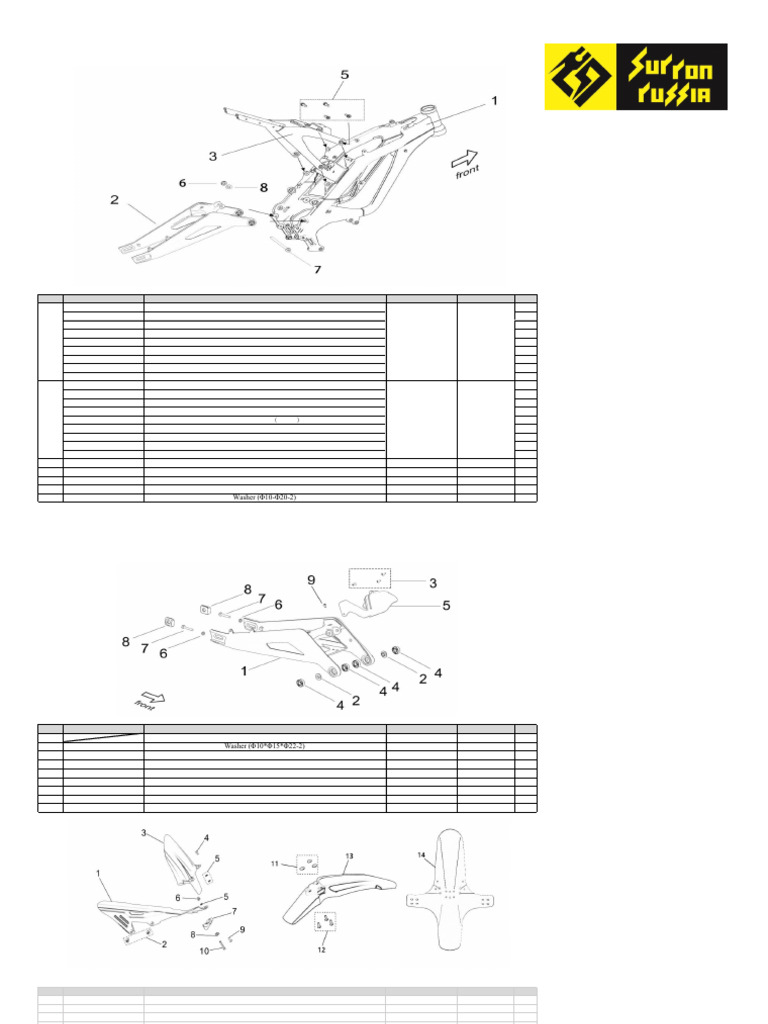 Sur-Ron Light Bee X Spare Parts List | PDF | Screw | Wheel