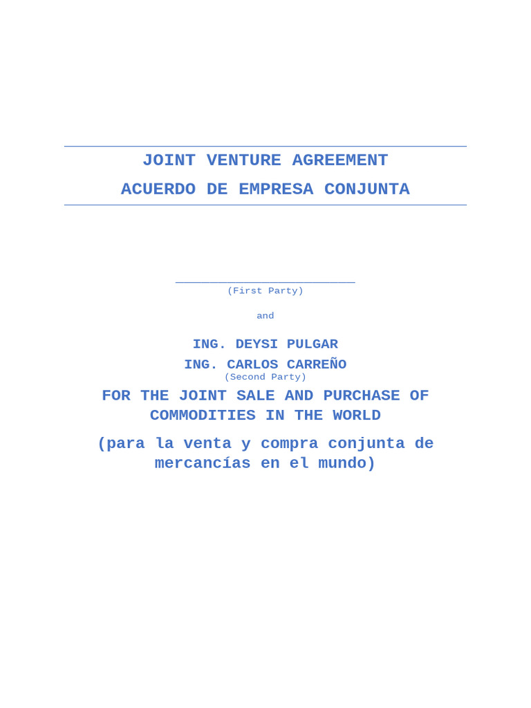 Joint Venture Agreement | PDF | Procurement | Arbitration