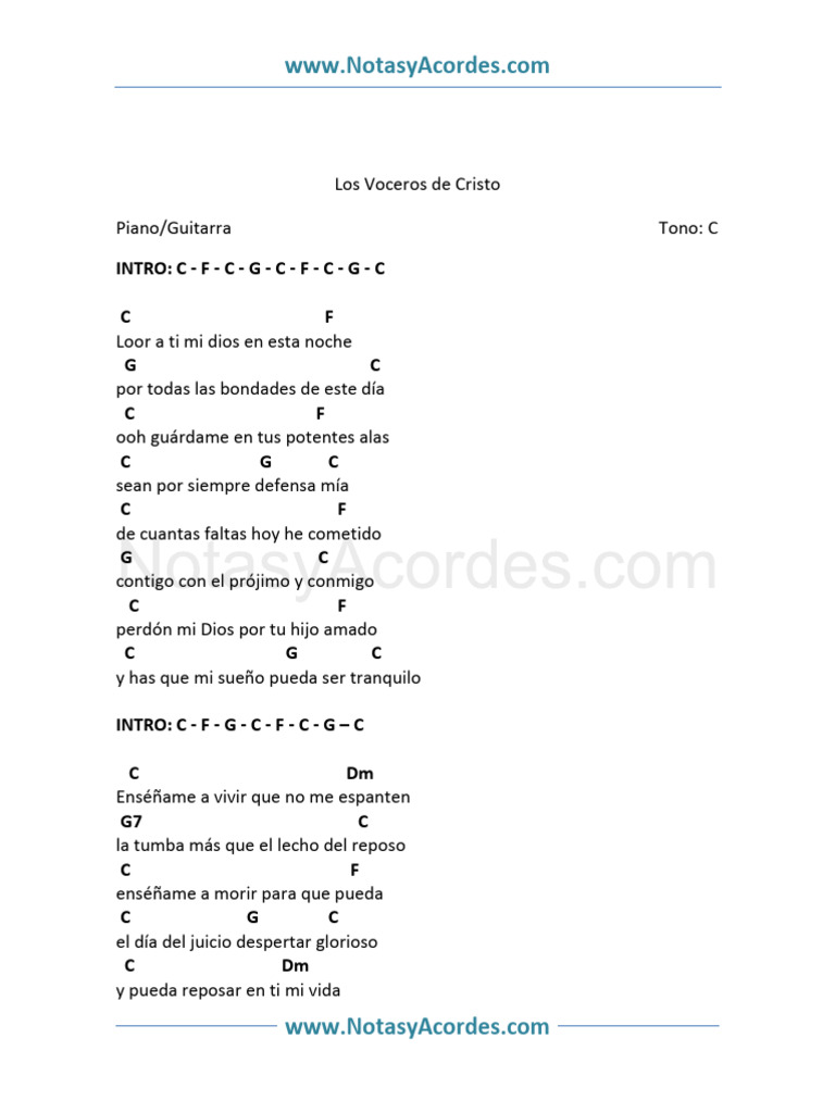 Loor a Ti, Mi Dios: Letra y Acordes | PDF